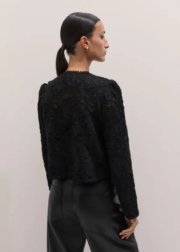 ME+EM Lace Cropped Jacket