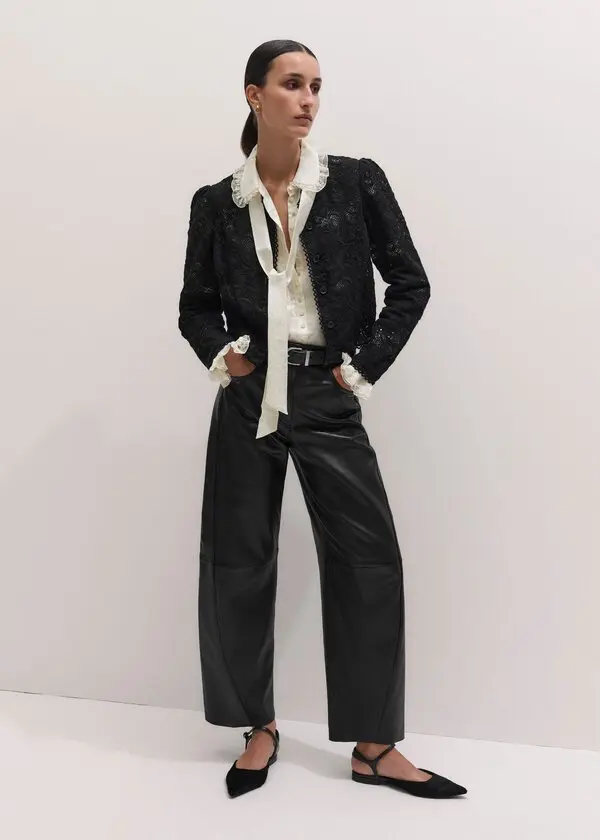 ME+EM Lace Cropped Jacket