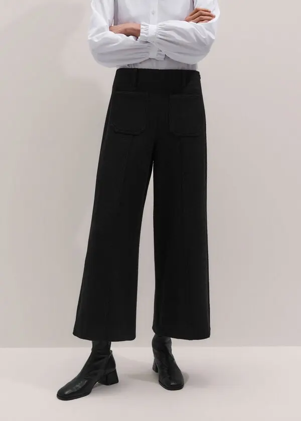 ME+EM Super Wide Crop Trouser