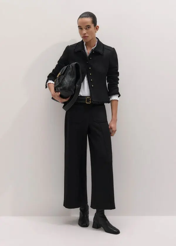 ME+EM Super Wide Crop Trouser
