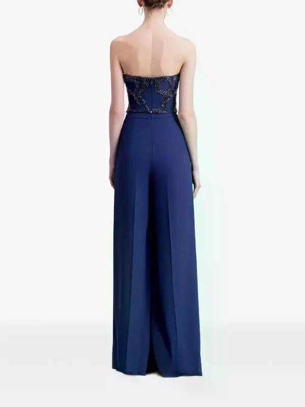 GEMY MAALOUF Bead-embellished Strapless Top