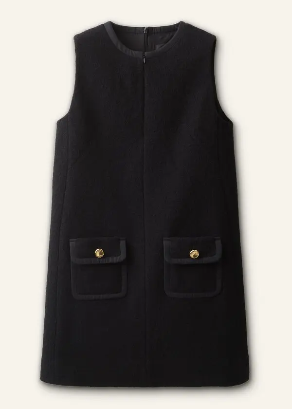 ME+EM Mini Shift Dress With Gold Button Detail