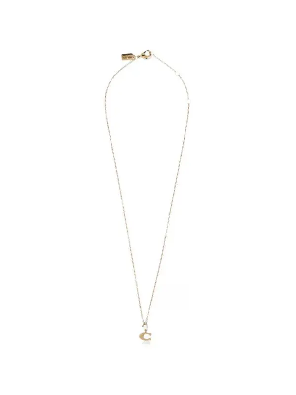 COACH Signature Pendant Necklace - Gold