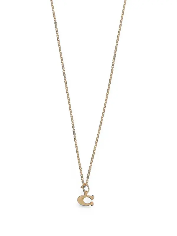 COACH Signature Pendant Necklace - Gold