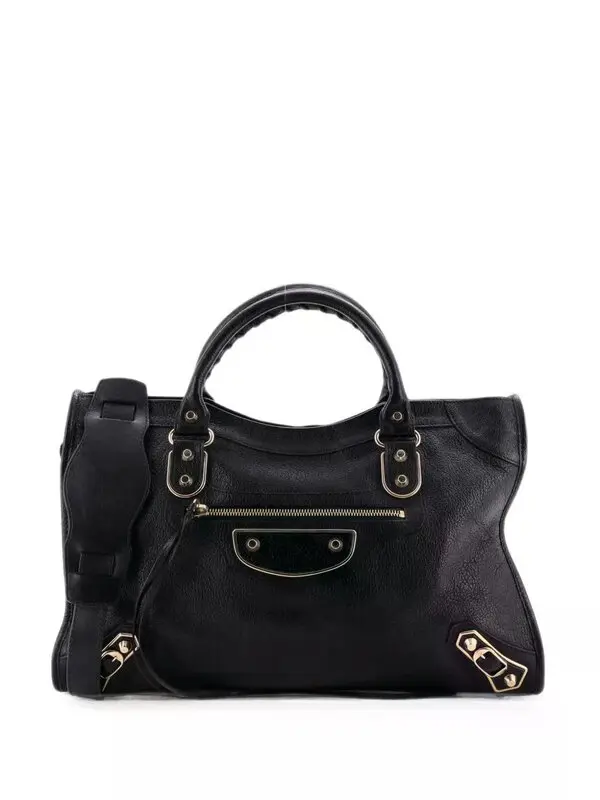 Balenciaga City Classic Metallic Edge Bag Leather Medium Satchel