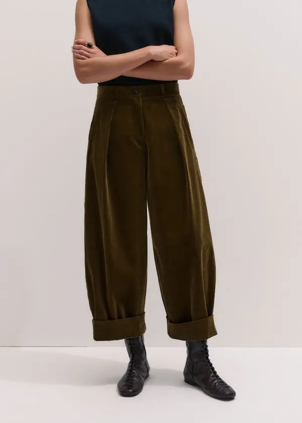 ME+EM Pleated Barrel Trousers
