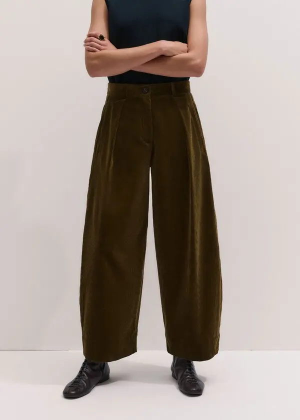 ME+EM Pleated Barrel Trousers
