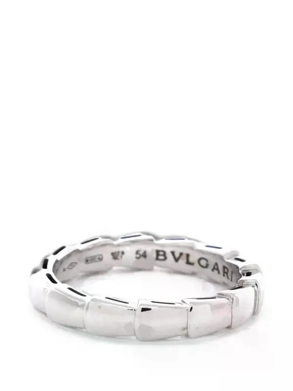 BVLGARI Serpenti Viper Wedding Band 18k White Gold Ring