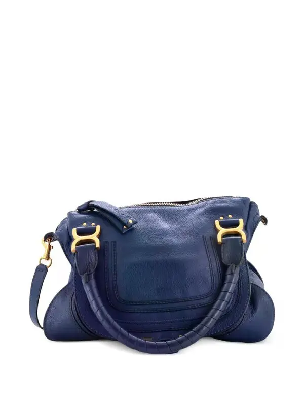 Chloé Marcie Leather Medium Satchel - Blue