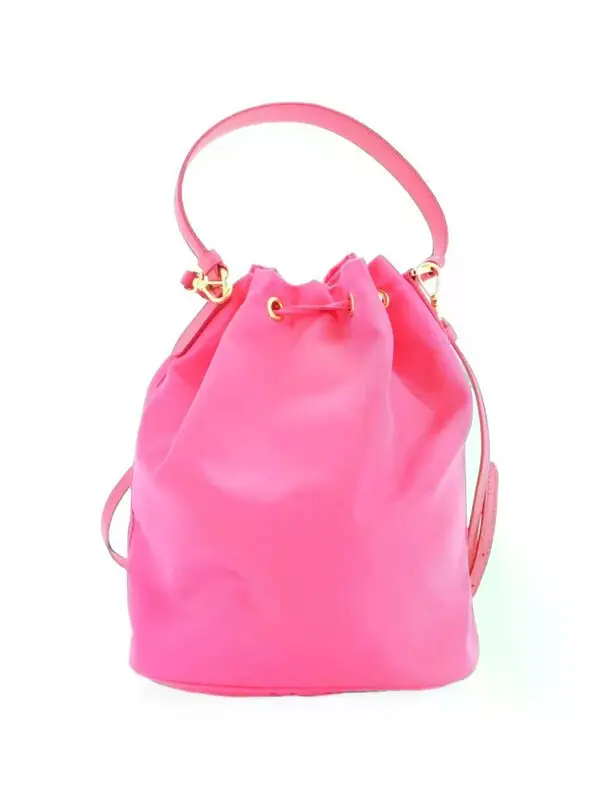 Prada Drawstring Tessuto Small Bucket Bag - Pink