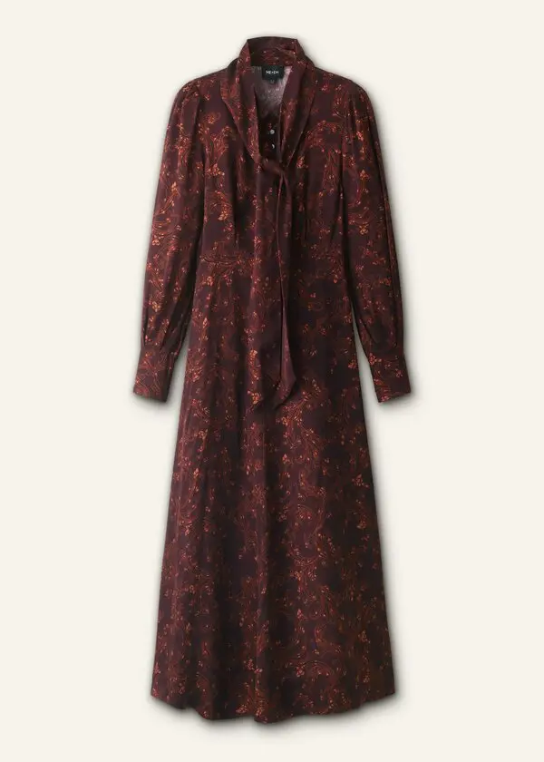 ME+EM Whimsical Bulbs Print Maxi Dress