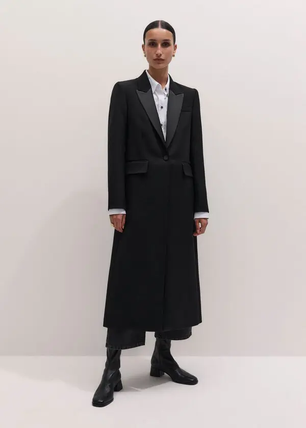 ME+EM Sharp Shoulder Tux Coat