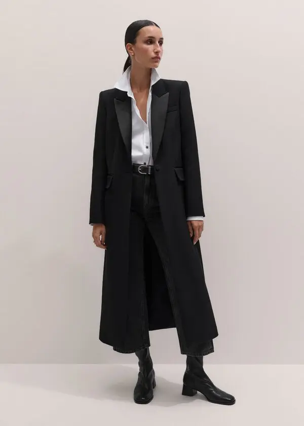 ME+EM Sharp Shoulder Tux Coat