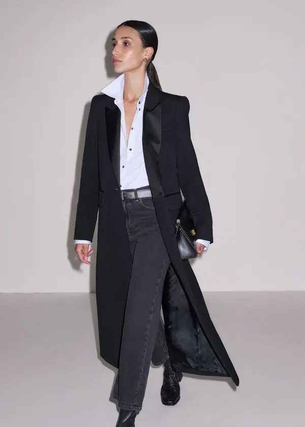ME+EM Sharp Shoulder Tux Coat
