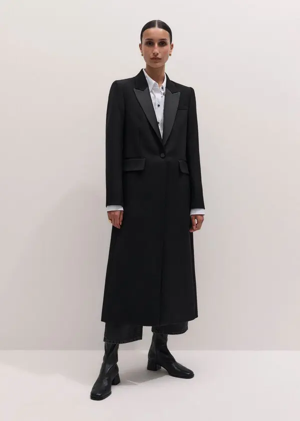 ME+EM Sharp Shoulder Tux Coat