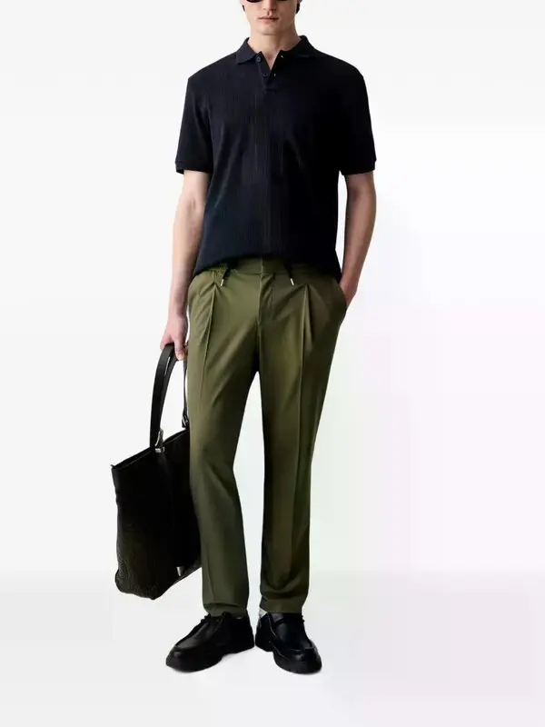 Marc O'polo Ribbed Short-sleeve Polo Shirt