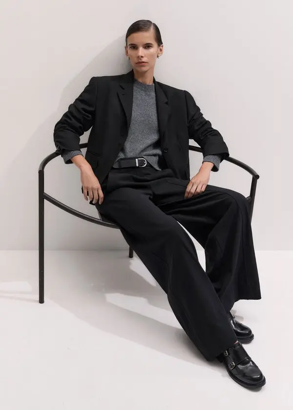 ME+EM Double Buckle Monk Strap Shoes - Black