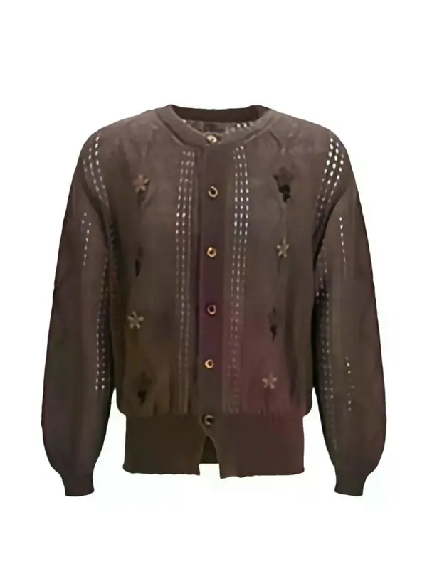 MAGLIANO Open-knit Cardigan With Flower Embroidery