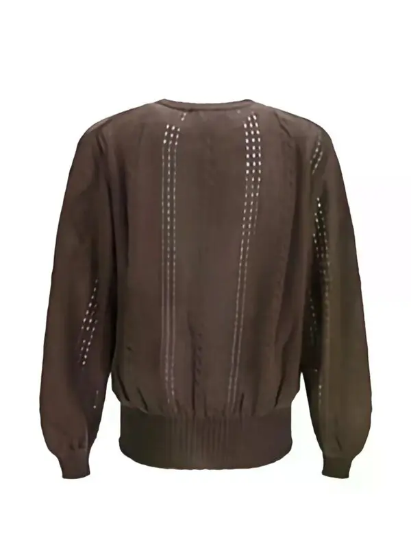 MAGLIANO Open-knit Cardigan With Flower Embroidery