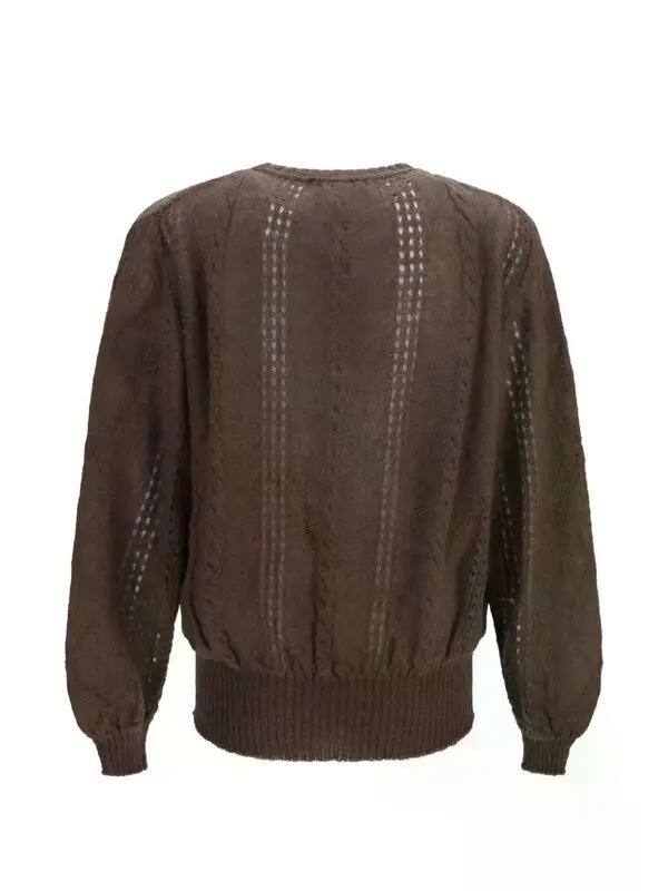 MAGLIANO Open-knit Cardigan With Flower Embroidery