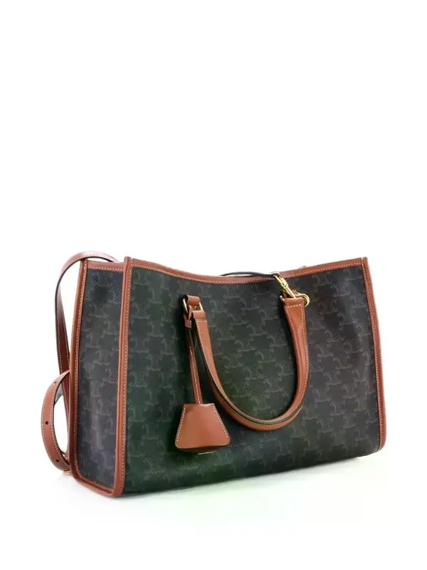 Celine Horizontal Cabas Triomphe Coated Canvas Mini Tote Bag