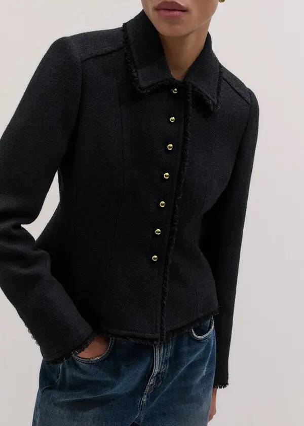ME+EM Textured Peplum Jacket