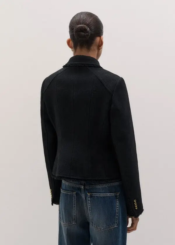 ME+EM Textured Peplum Jacket