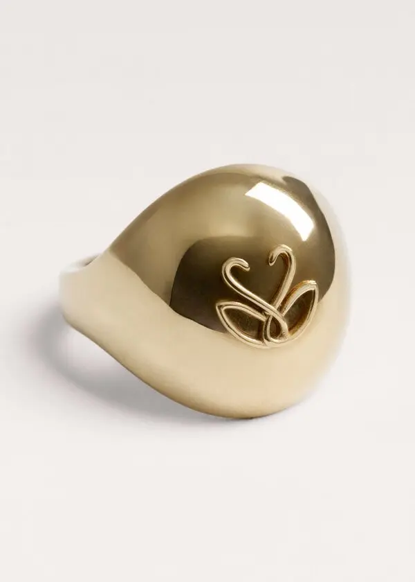 ME+EM Gold And Silver Cygnet Ring Set