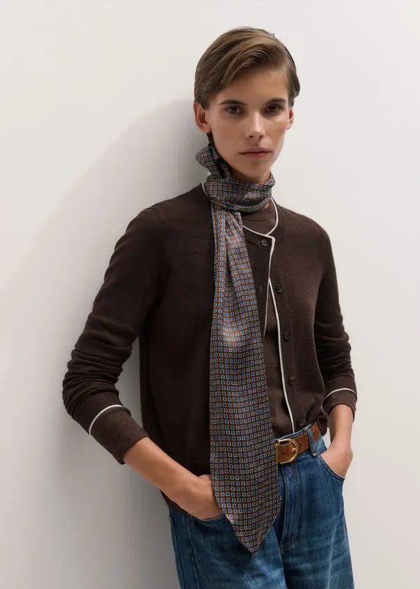ME+EM Squared Geo Print Evening Scarf