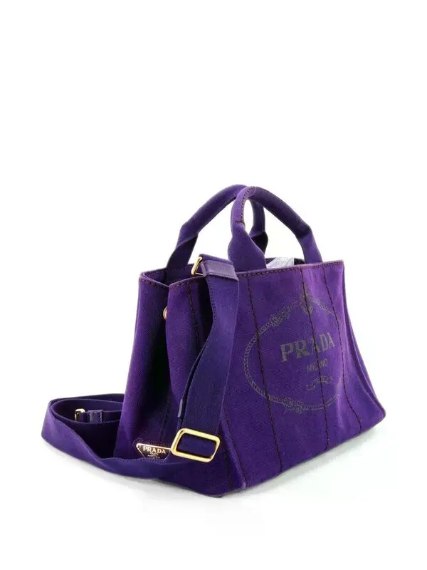 Prada Canapa Convertible Canvas Mini Tote Bag