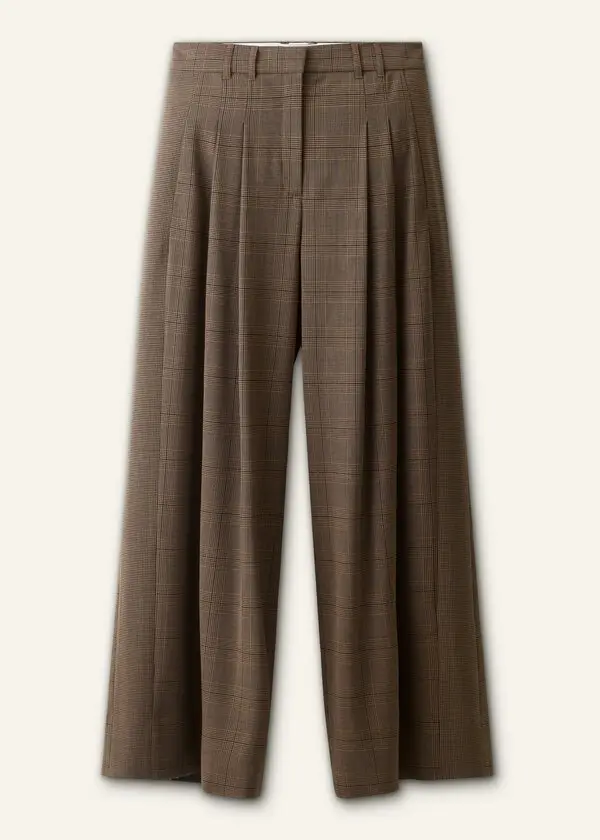ME+EM Icon Check Wide-leg Trousers