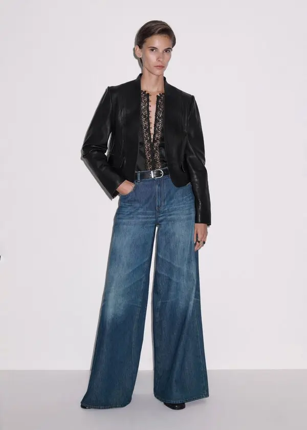 ME+EM Silk Satin And Lace Top - Black