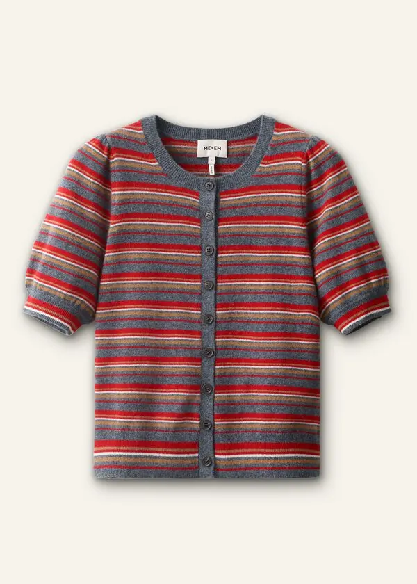 ME+EM Striped Cashmere Tee
