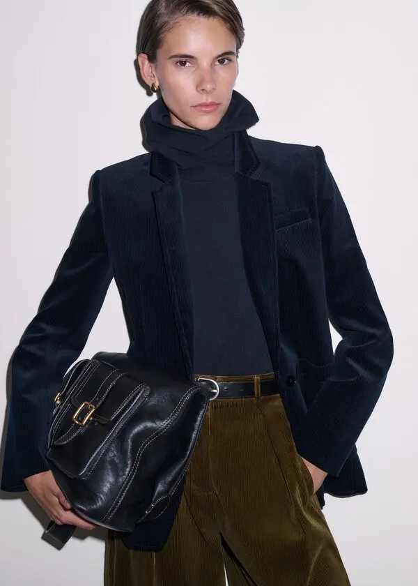 ME+EM Patch Pocket Sharp Shoulder Blazer