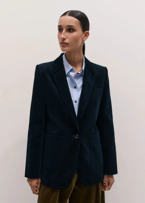 ME+EM Patch Pocket Sharp Shoulder Blazer