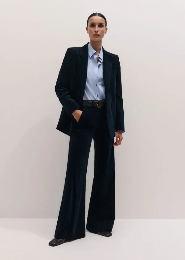 ME+EM Patch Pocket Sharp Shoulder Blazer