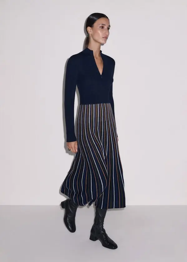 ME+EM Merino Stripe Knit Maxi Dress