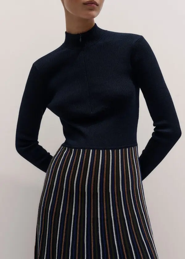 ME+EM Merino Stripe Knit Maxi Dress