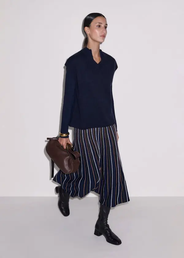 ME+EM Merino Stripe Knit Maxi Dress