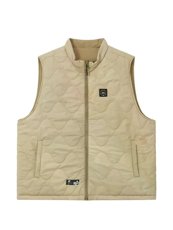 Izzue Reversible Quilted Gilet - Neutrals