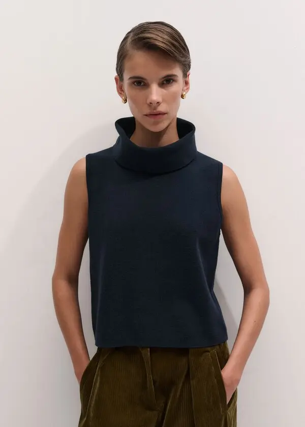 ME+EM Merino High Neck Vest