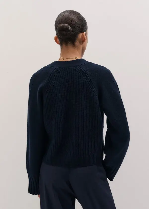 ME+EM Merino Cashmere V Neck Relaxed Cardigan