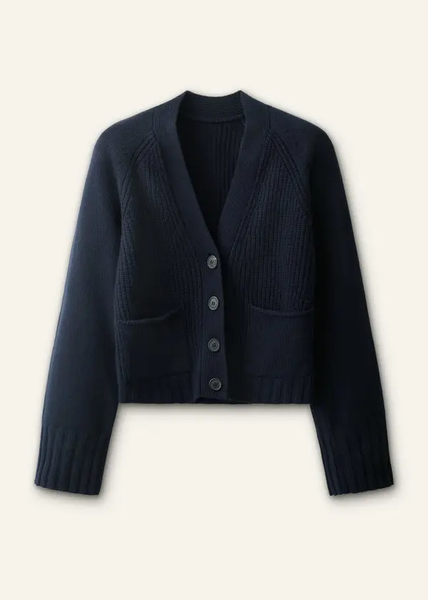 ME+EM Merino Cashmere V-neck Cardigan
