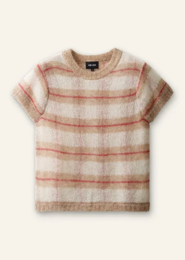 ME+EM Lofty Check Baby Tee