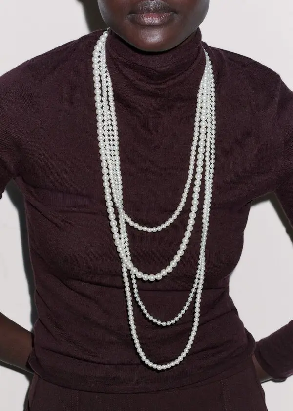 ME+EM 4 Strand Layering Pearl Necklace