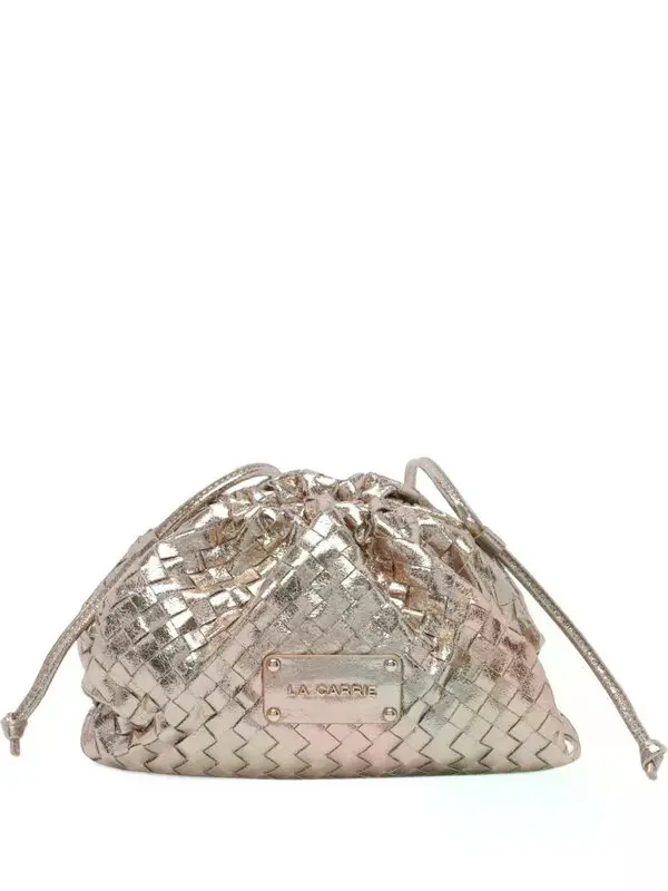 LA CARRIE Woven Cross Body Bag - Gold