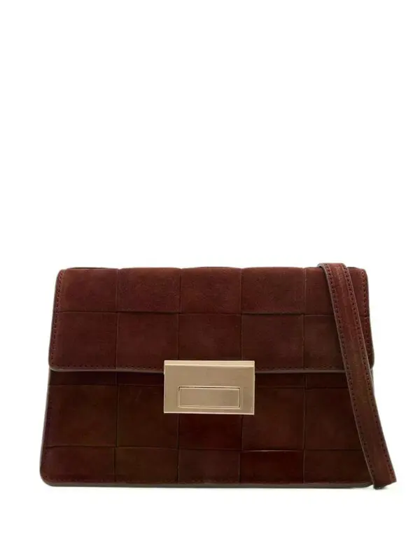 LOEFFLER RANDALL Delphine Woven Suede Shoulder Bag - Brown