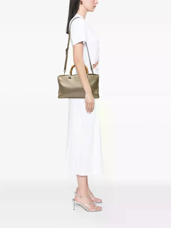 Gucci 2000-2015 Medium Calfskin Bamboo Shopper Satchel