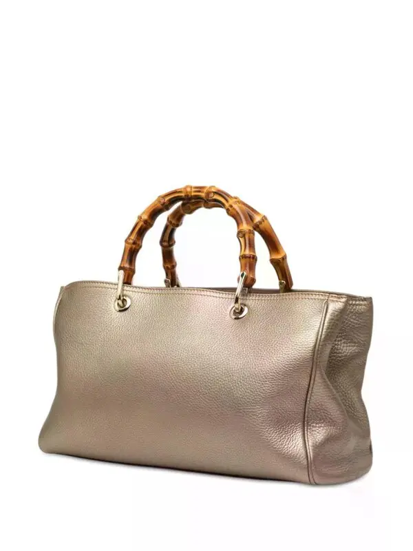 Gucci 2000-2015 Medium Calfskin Bamboo Shopper Satchel