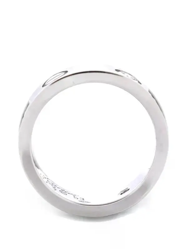 Cartier Love 3 Diamonds Band 18k White Gold With Diamond Ring
